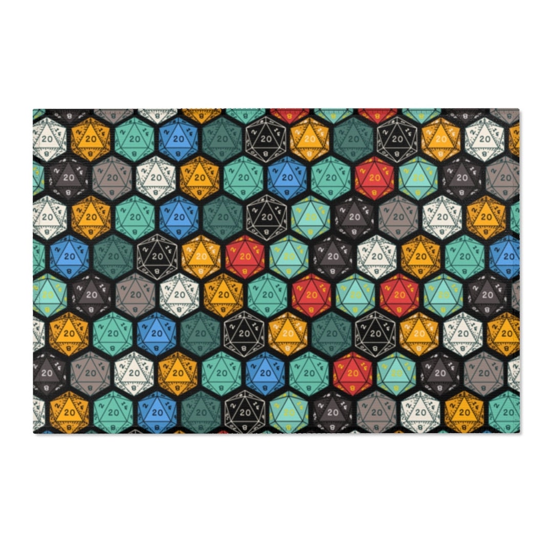 Dnd Dice Rug Gaming Goblincore Dark Academia Adventures D20 Forestcore ...