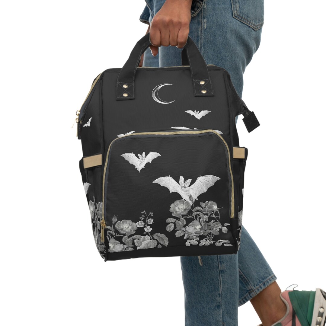 Moon and Bats Diaper Bag Diaper Backpack Bats Diaper Bag Bats and Moon ...