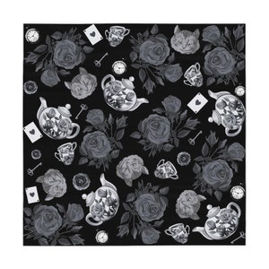 Goth Tea Tablecloth Gothic Alice in Wonderland Inspired Tablecloth ...