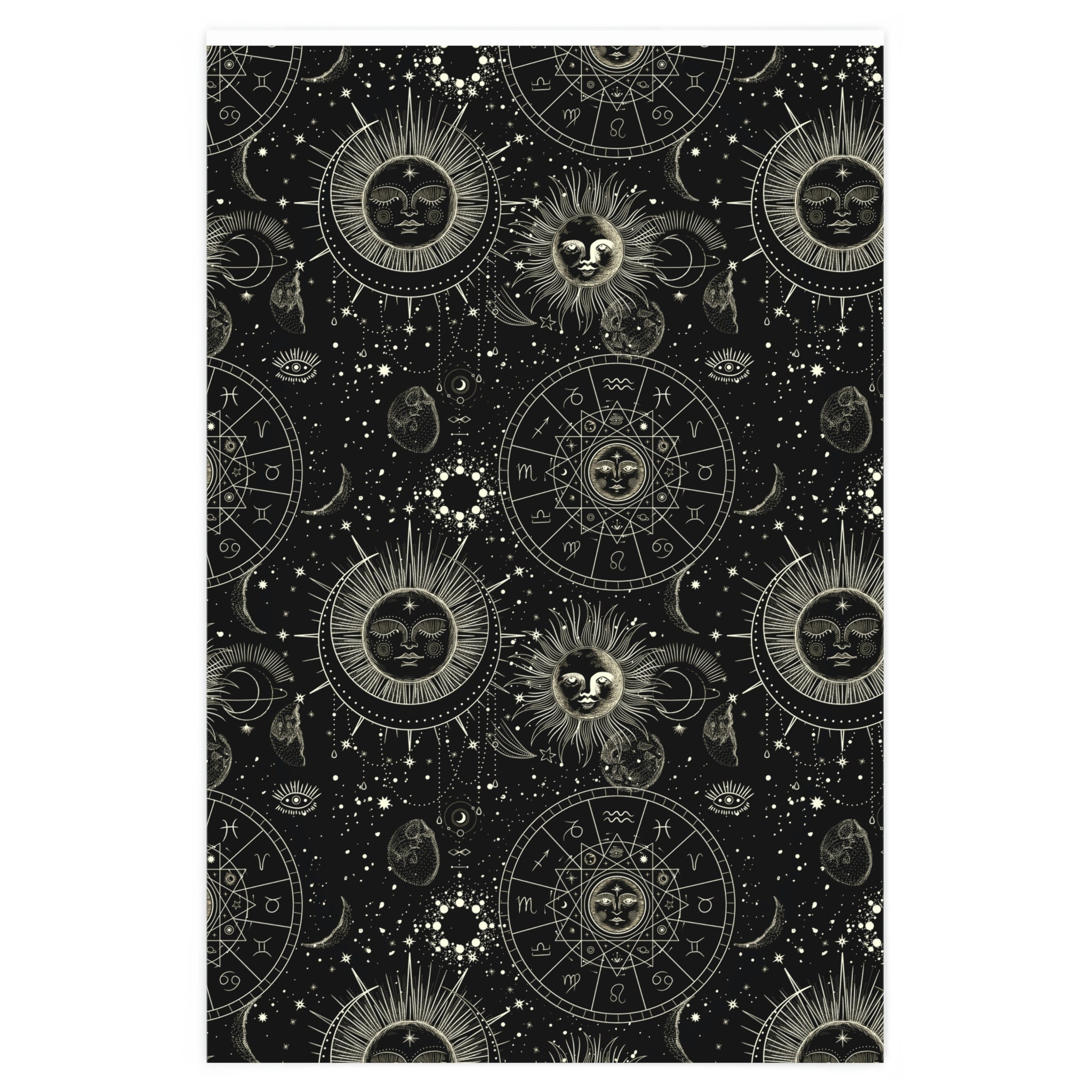 Celestial Zodiac Wrapping Paper Astrology Wrapping Paper - Etsy