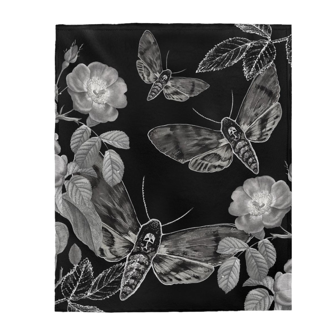Gothic Moth Throw Blanket Gothic Decor Throw Moth - Etsy