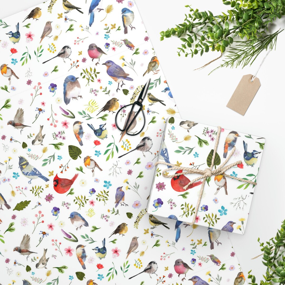 Bird Lover Wrapping Paper Bird Watcher Gift Wrap Paper Cottagecore ...