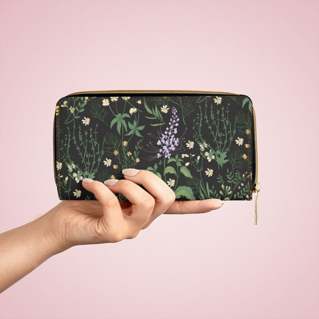Wildflower Wallet Floral Wallet Cottagecore Wallet Witchy Herbs Wallet ...