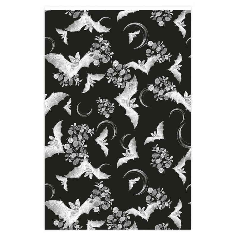 Goth Bats Wrapping Paper Vampire Bats Wrapping Paper - Etsy