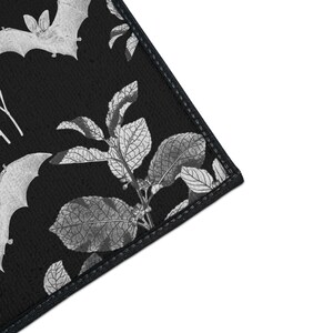 Go Away welcome Mat Bats and Moon Witchy Welcome Mat Go Away Goth Bat ...