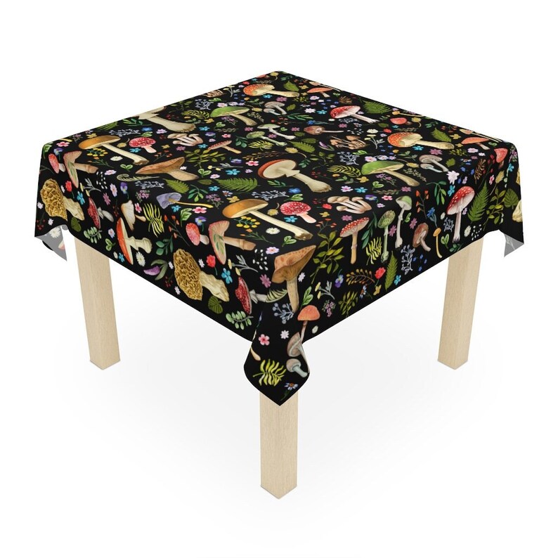 Mushroom Tablecloth Cottagecore Tablecloth Cottagecore - Etsy