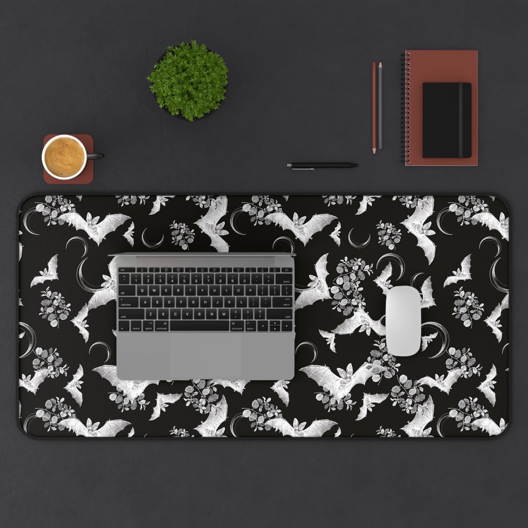 Gothic Bat Desk Mat Gaming Desk Mat Dorm Desk Mat Gothic Desk Mat Desk ...