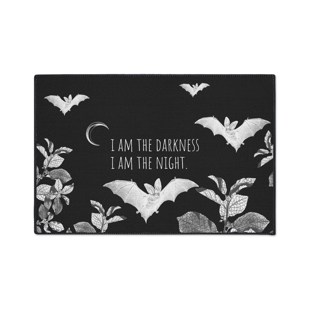 Goth Bat Welcome Mat I Am the Darkness I Am the Night welcome Mat ...