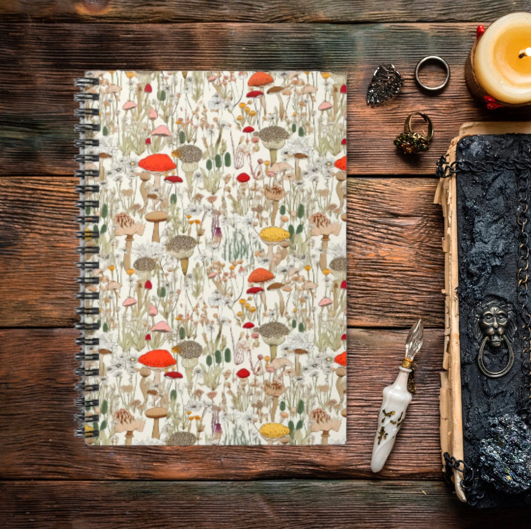 Cottagecore Notebook Toadstool Floral Notebook Spiral - Etsy