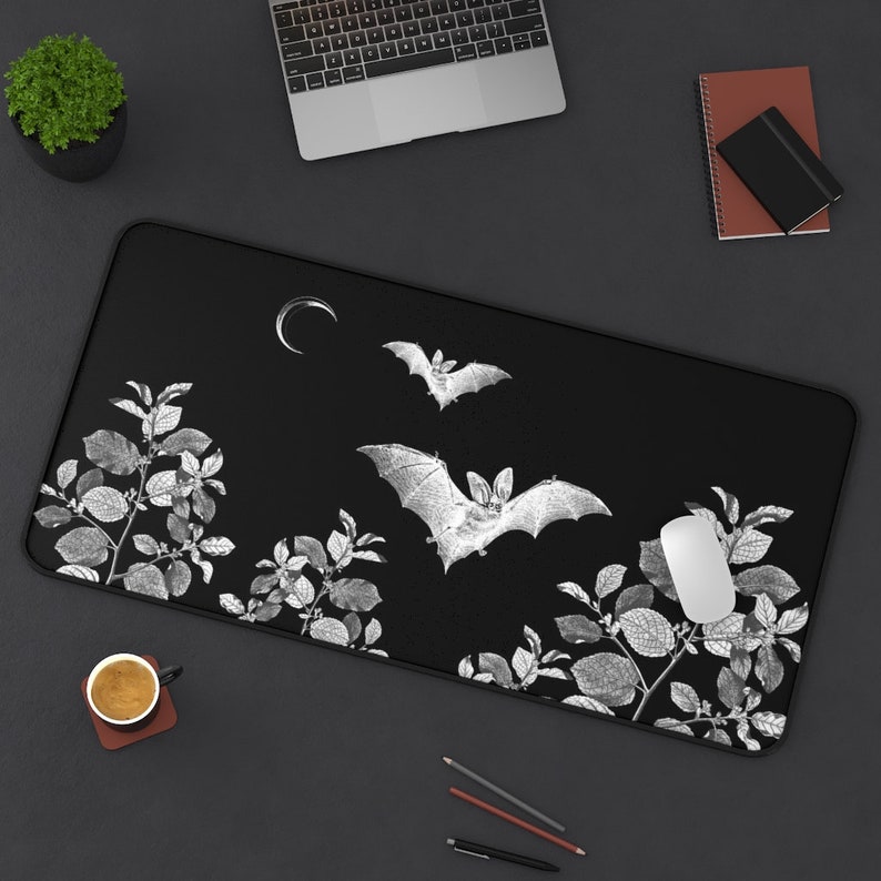 Gothic Bat Desk Mat Gaming Desk Mat Dorm Desk Mat Gothic - Etsy