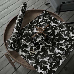 Goth Bats Wrapping Paper Vampire Bats Wrapping Paper Gothic Gift ...