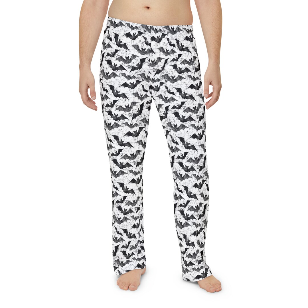Goth Bats Men's Pajama Pants Vampire Bat Lounge Pants Goth Pj Bottoms ...
