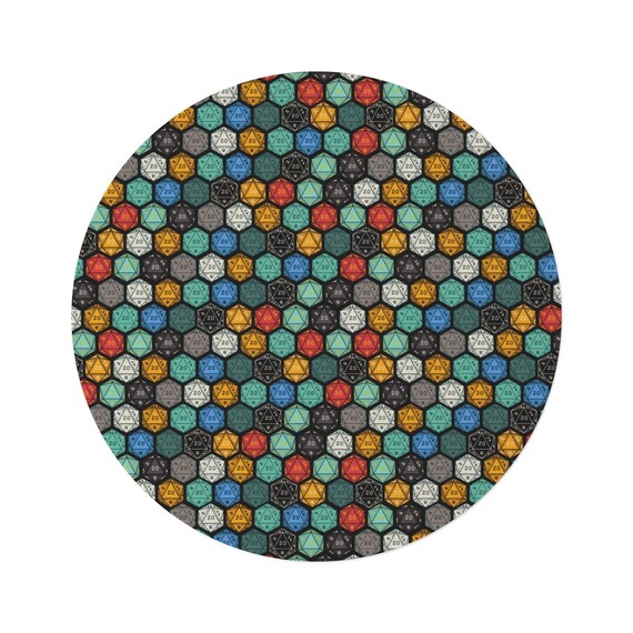 Dnd Rug Round Dungeons and Dragons Rug Gaming Rug Nerdy - Etsy