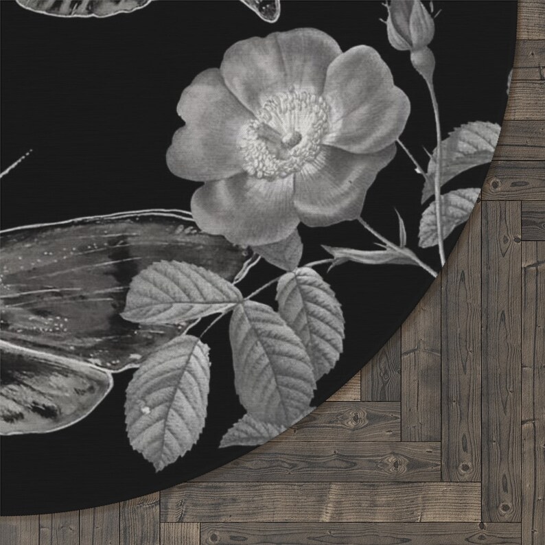 Goth Moth Rug Round Moth Rug Round Gothic Rug Witchy - Etsy