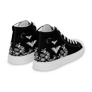 Goth Bat Shoes Women's High Top Sneakers Goth Shoes Witchy Shoes Goth ...