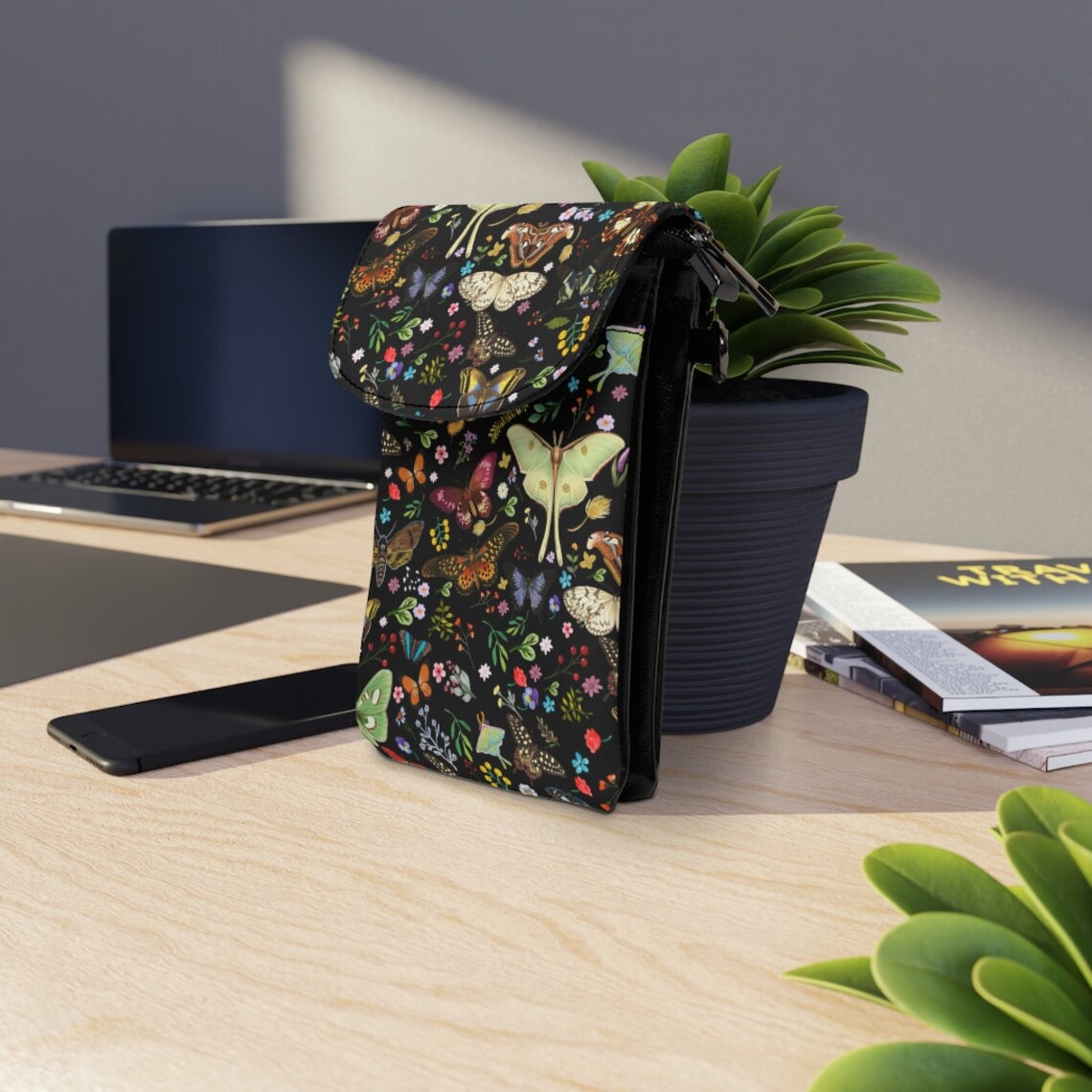 Cell Phone Wallet Mobile Phone Wallet Purse Crossover Cell | Etsy