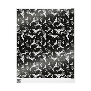 Goth Bats Wrapping Paper Vampire Bats Wrapping Paper Gothic Gift ...