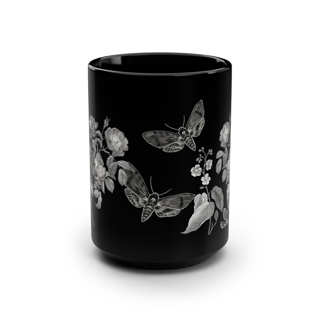 Goth Moth Mug 15 Oz Silence of the Lambs Mug Witchy Mug Gothic Garden ...