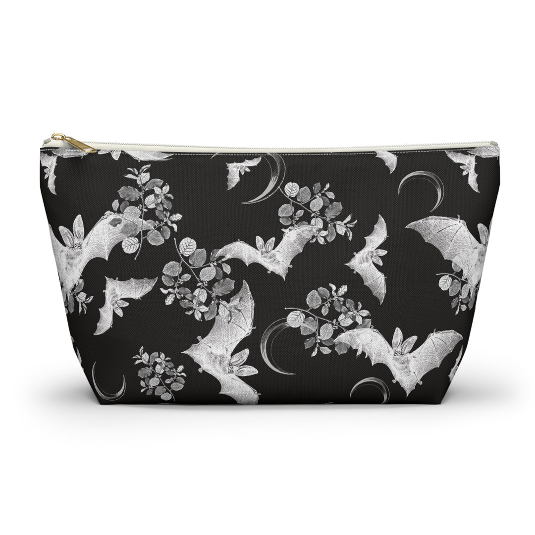 Goth Bat Zipper Pouch Gothic Pencil Case Goth Cosmetic Bag Witchy ...