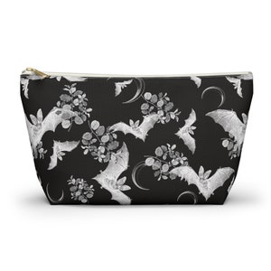 Goth Bat Zipper Pouch Gothic Pencil Case Goth Cosmetic Bag Witchy ...