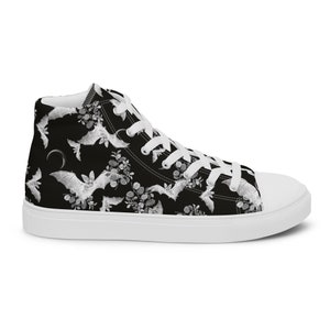 Goth Bat Shoes Women's High Top Sneakers Goth Shoes Witchy Shoes Goth ...