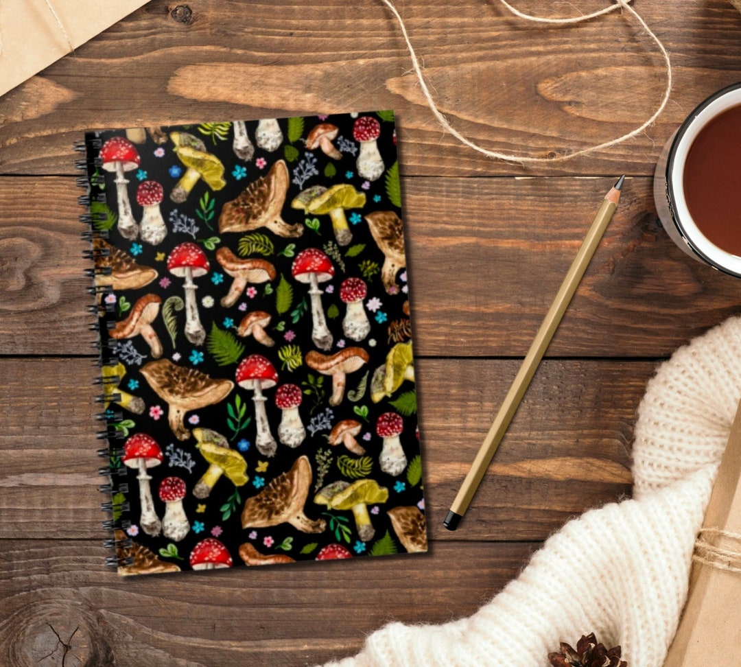 Boho Mushroom Notebook Mushroom Journal Cottagecore - Etsy