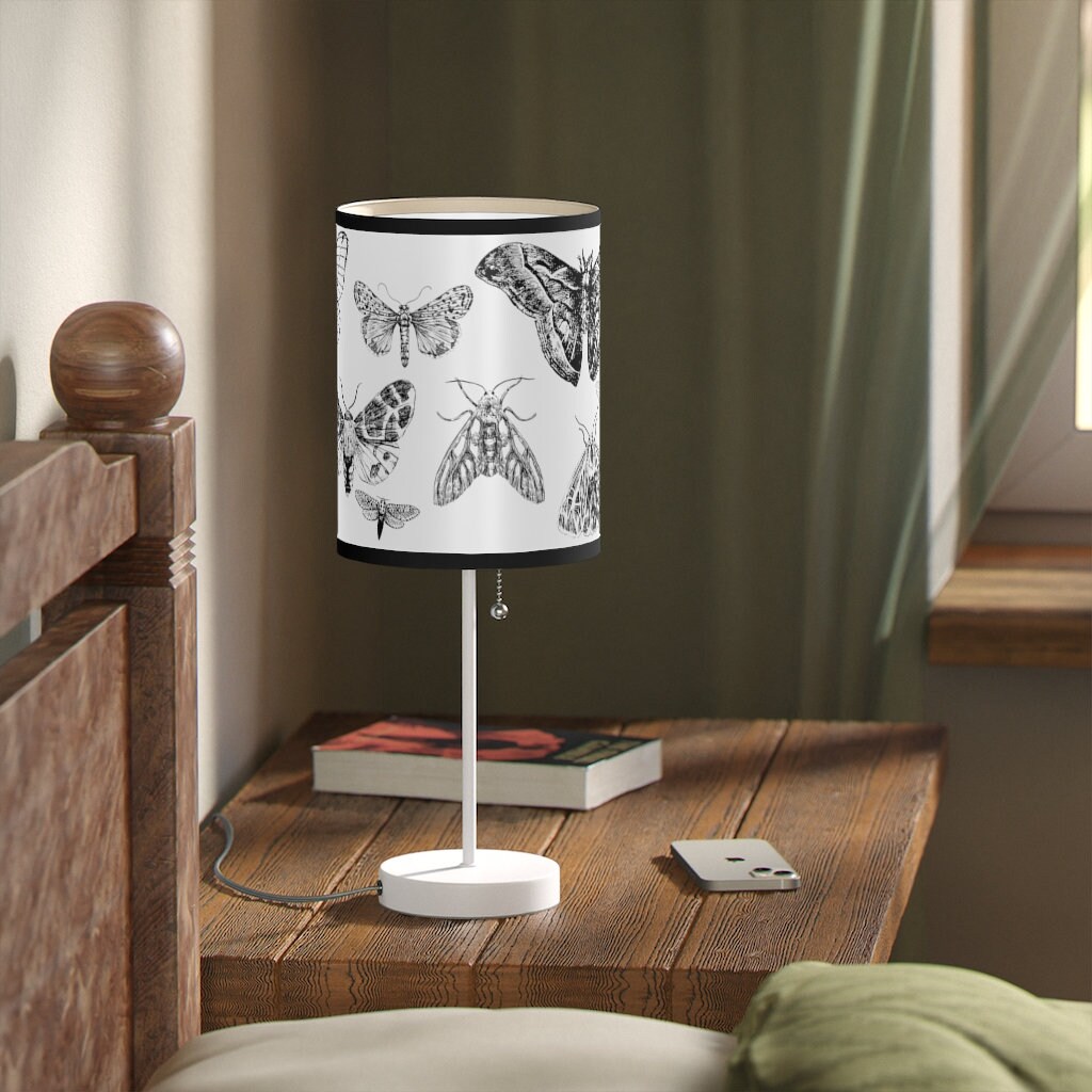 Moth Lamp Table Lamp Gothic Bedside Lamp Dark Academia - Etsy