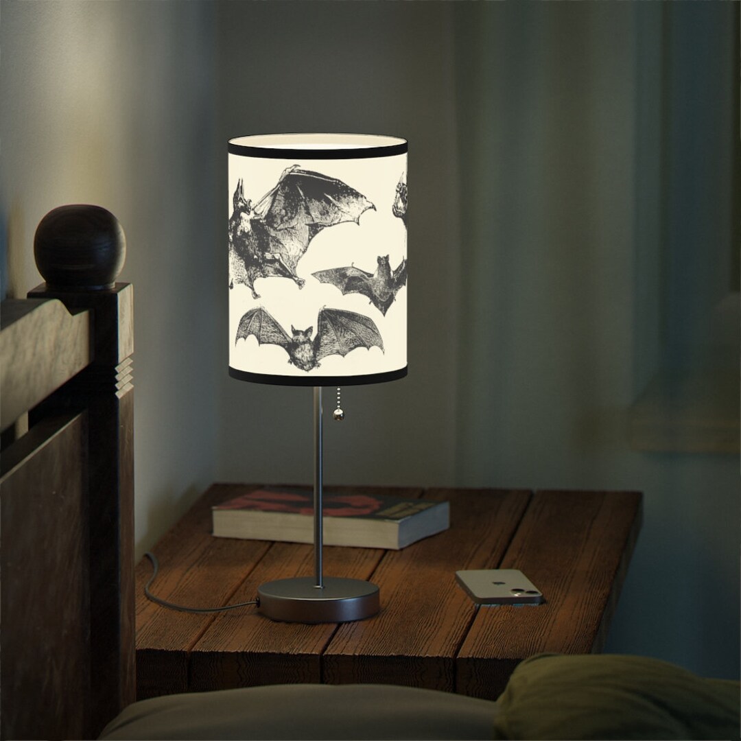 Bat Lamp Witchy Lamp Goth Lamp Goth Decor Vampire Decor Desk Lamp ...