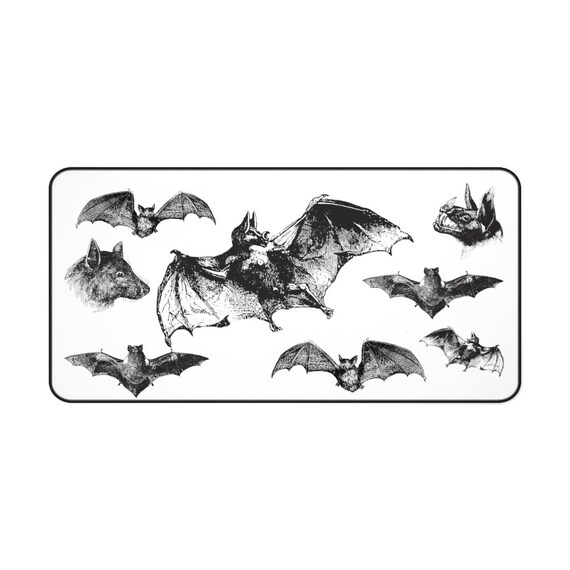 Gothic Bats Desk Mat Gaming Desk Mat Dorm Desk Mat - Etsy