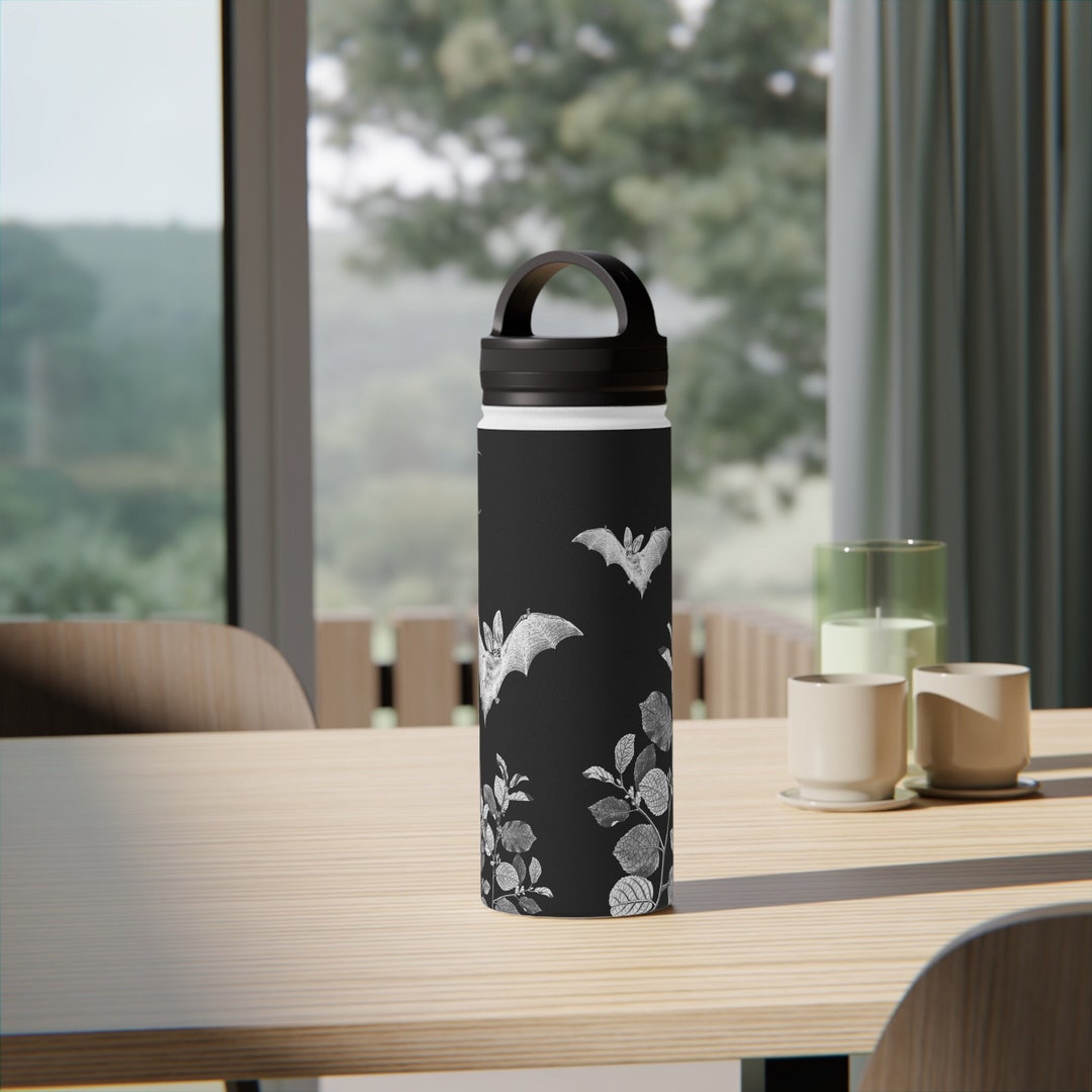 Goth Bat Water Bottle | Stainless Steel Water Bottle | Bat Water Bottle ...