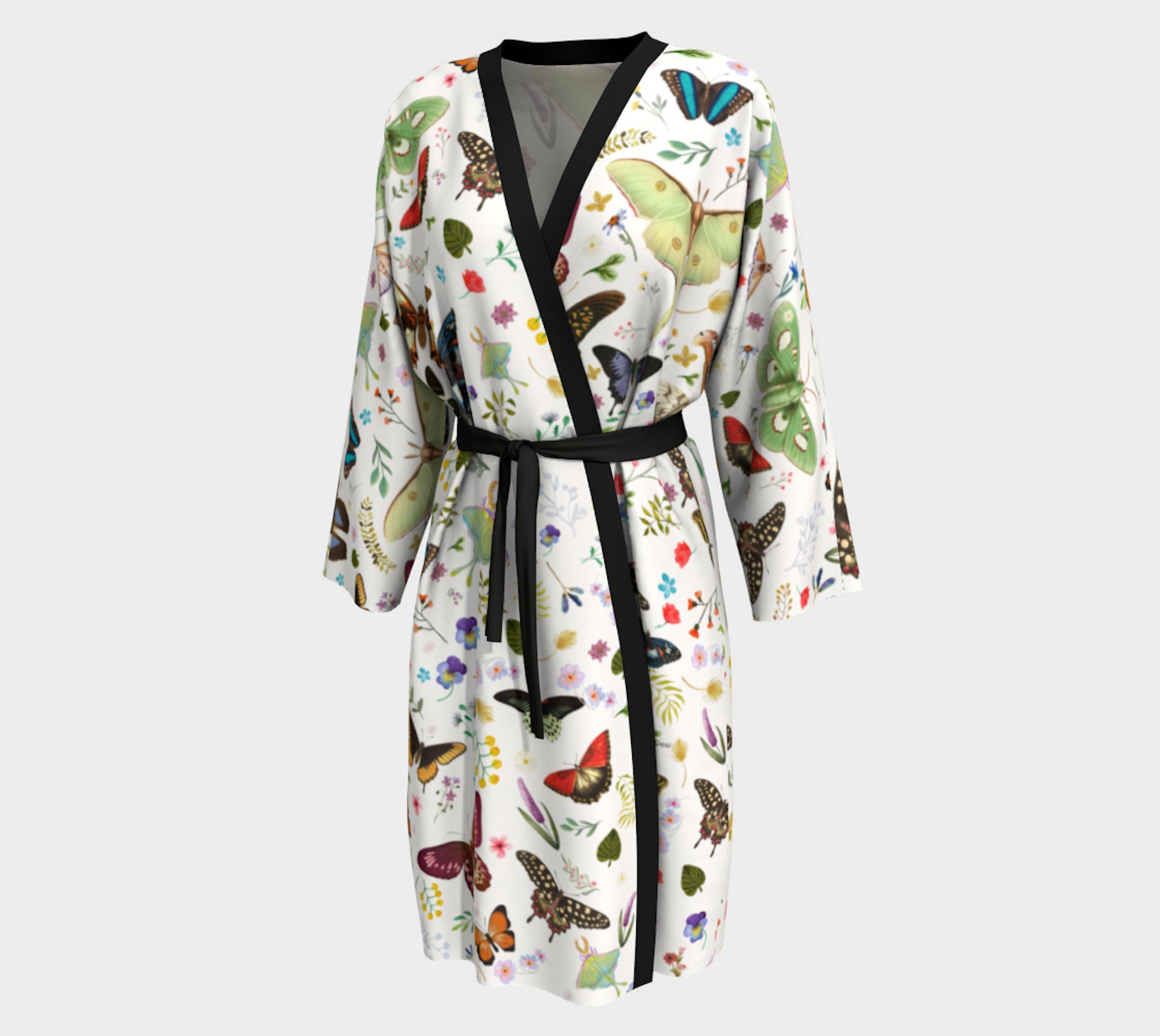 Butterfly Silk Robe Butterfly Aesthetic Cottagecore Luna | Etsy