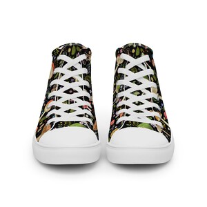 Mushroom Shoes Men's High Top Sneakers Aesthetic Goblincore Cottagecore ...