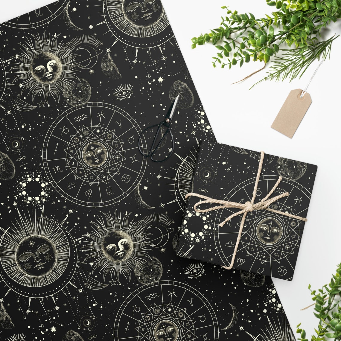 Celestial Zodiac Wrapping Paper Astrology Wrapping Paper - Etsy