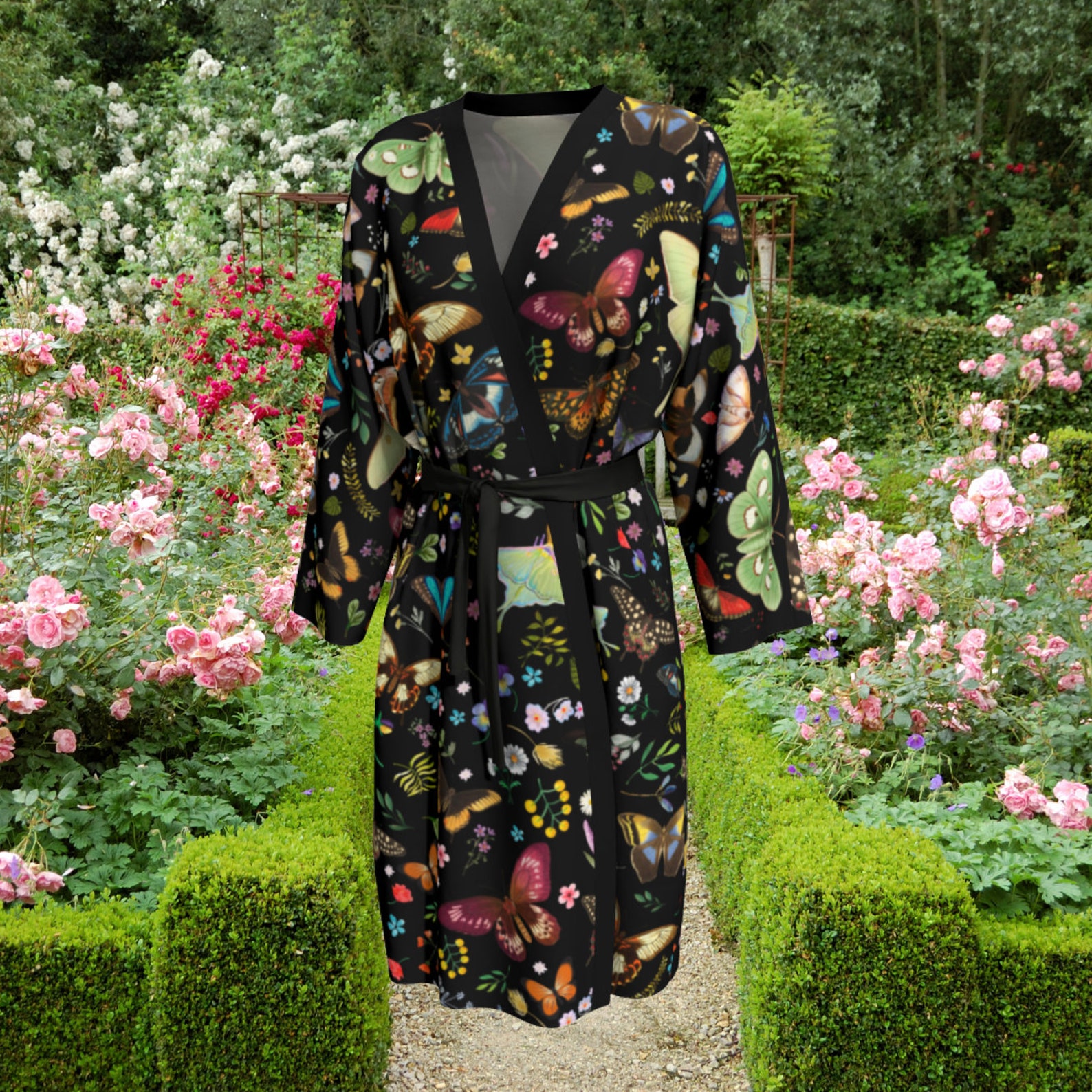 Butterfly Silk Robe Butterfly Aesthetic Cottagecore Luna | Etsy