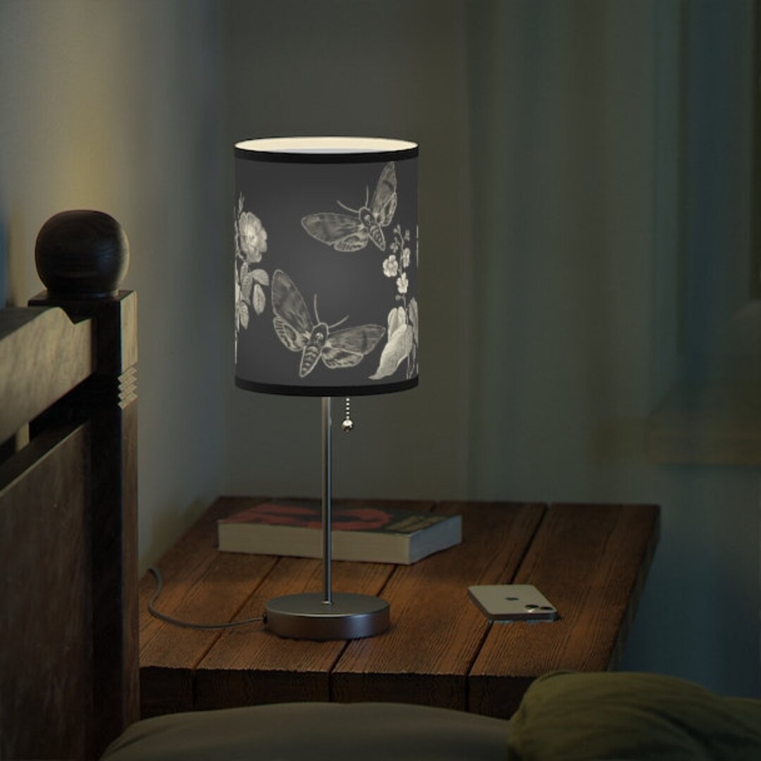 Goth Moth Lamp Goth Desk Lamp Moths Bedside Lamp Gothic Moth Gothic ...
