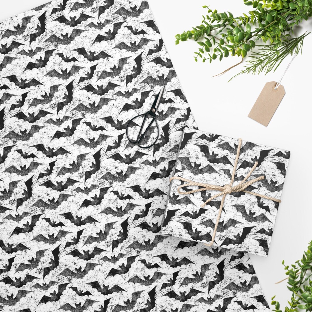 Bats Gift Wrap Goth Bats Wrapping Paper Dark Academia Wrapping Paper ...
