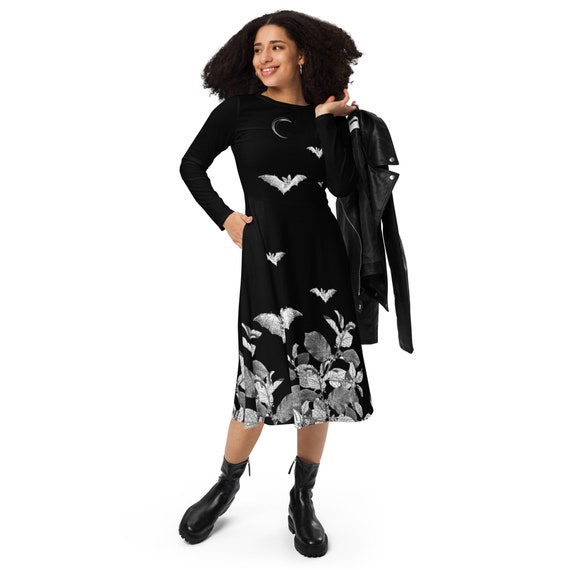 Goth Bat Dress Gothic Dress Gothic Clothes Mushroom - Etsy