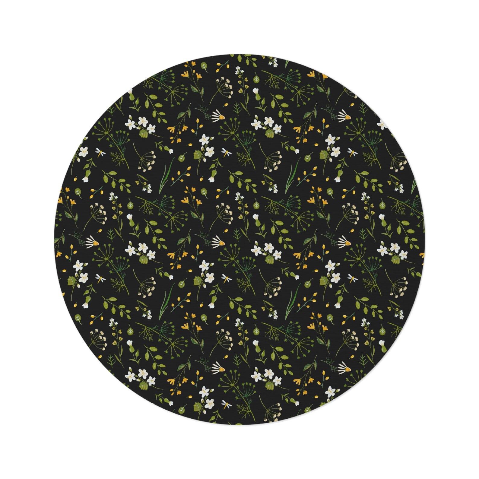 Woodland Floral Rug Round Wildflower Rug Round Floral Rug - Etsy