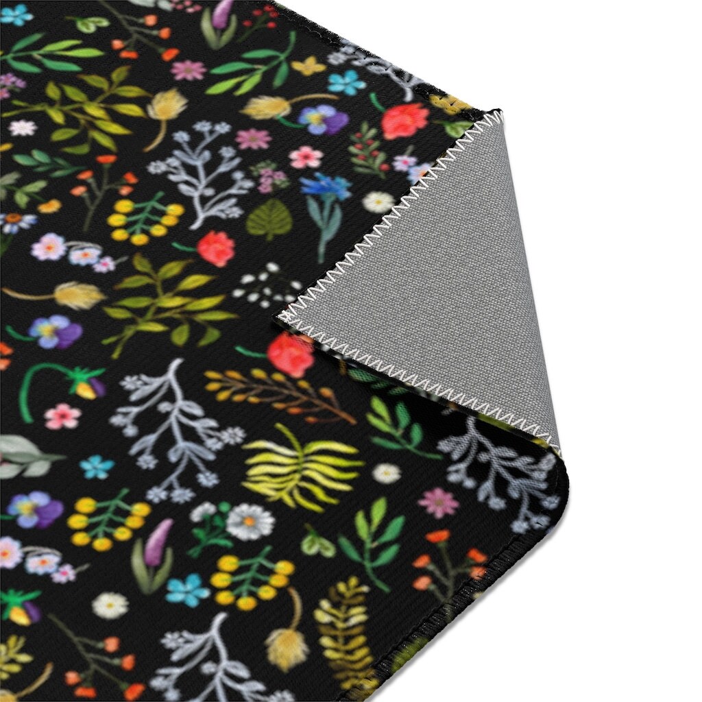 Wildflower Rug Floral Rug Kitchen Rug Wildflower Art - Etsy