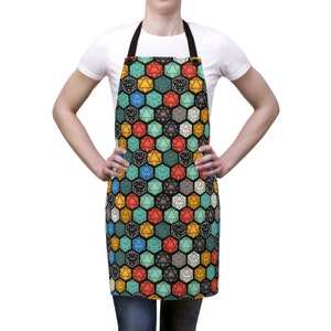 Dnd Apron Dungeons and Dragons Apron Dnd Kitchen Gift for Gamer Gift ...