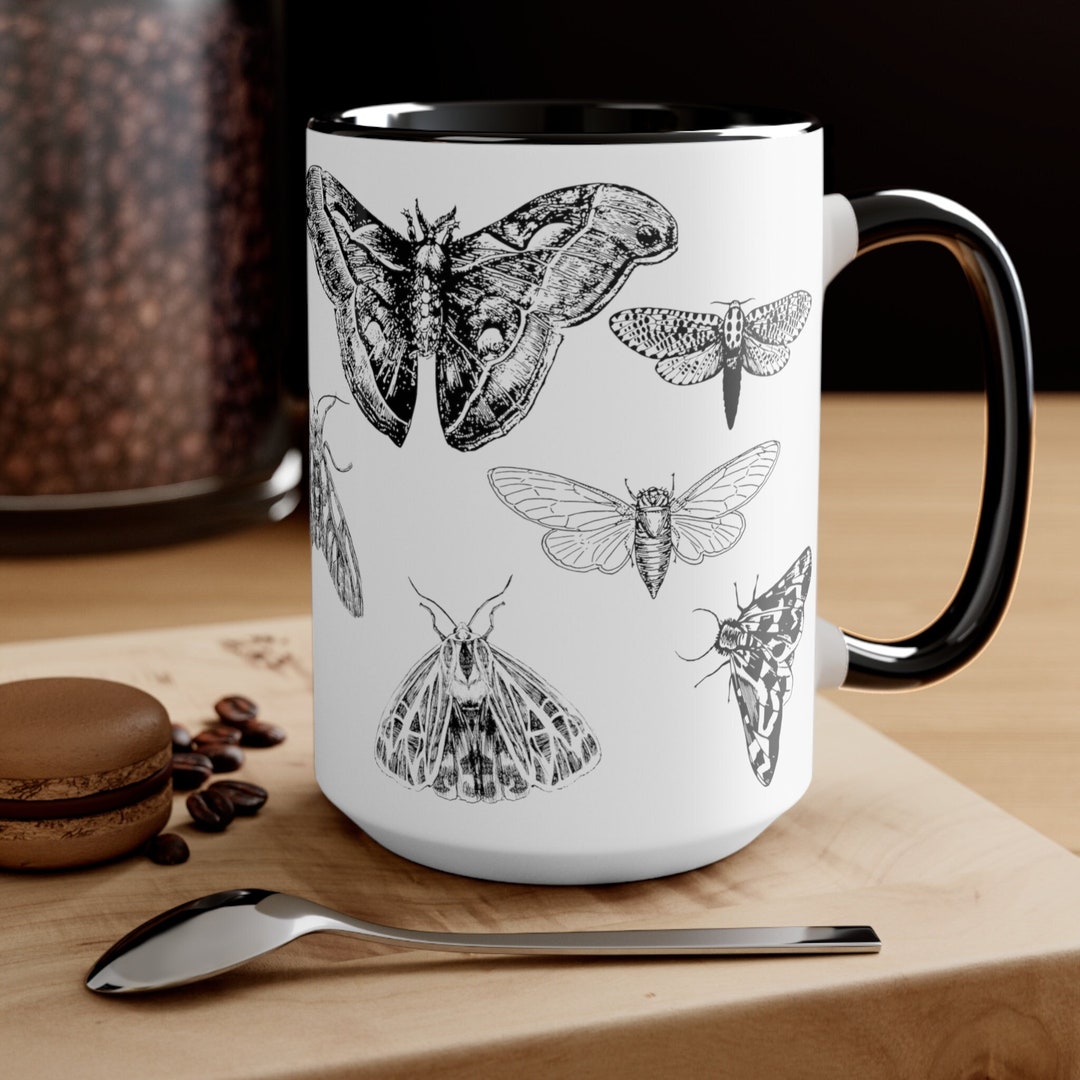 Moth Mug 15 0z Mug Cottagecore Mug Butterfly Mug Dark Academia Mug ...