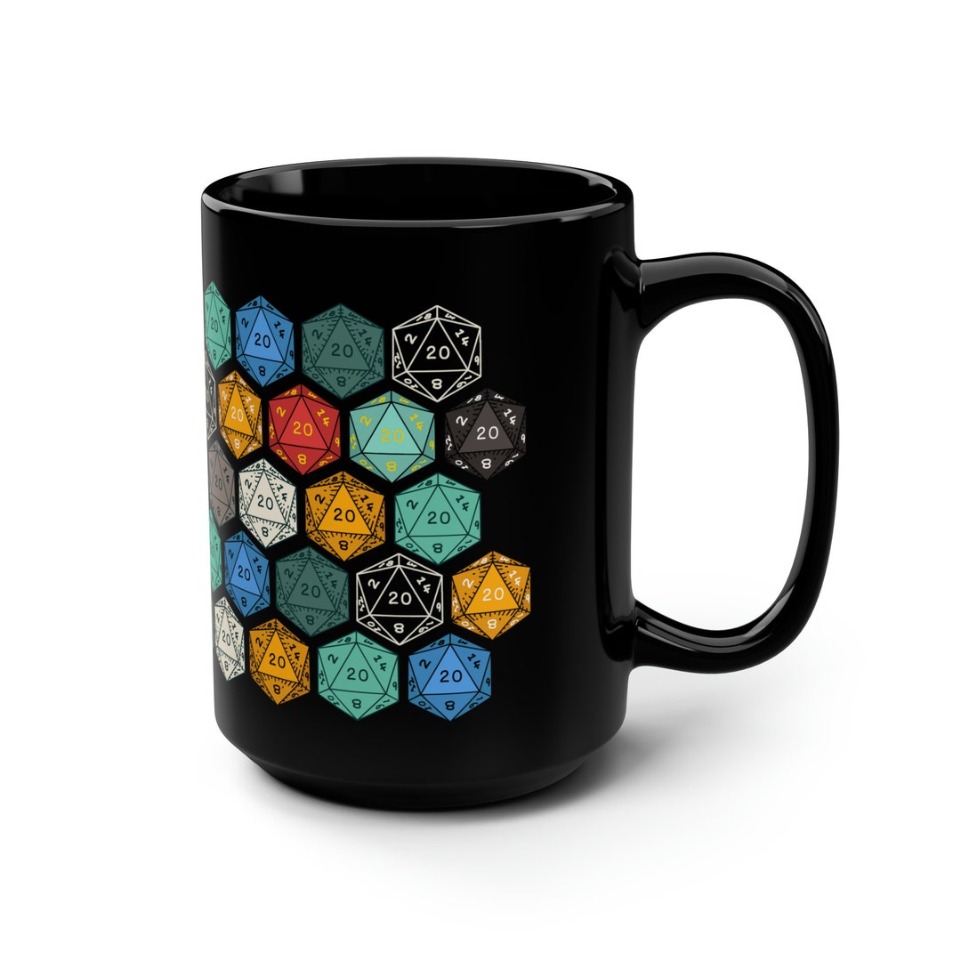 Dnd Mug | Dnd Dice Black Mug 15oz | Dnd Lover Mug | Gift for Dnd Nerd ...