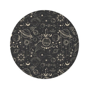 Celestial Rug Round Planet Rug Round Galaxy Rug Witchy Round Rug ...