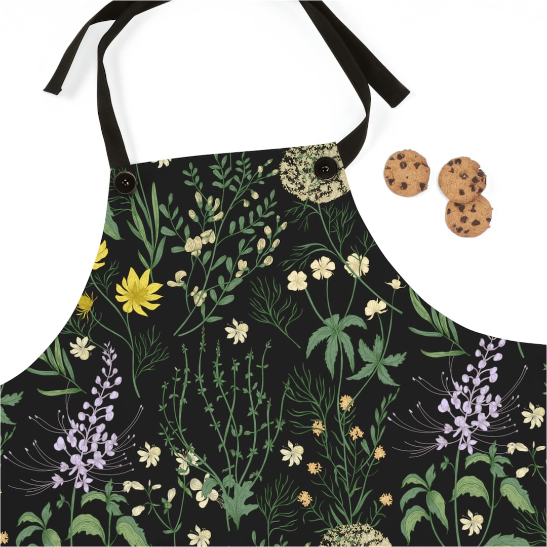 Woodland Apron | Wildflower Apron | Cottagecore Kitchen Apron | Floral ...
