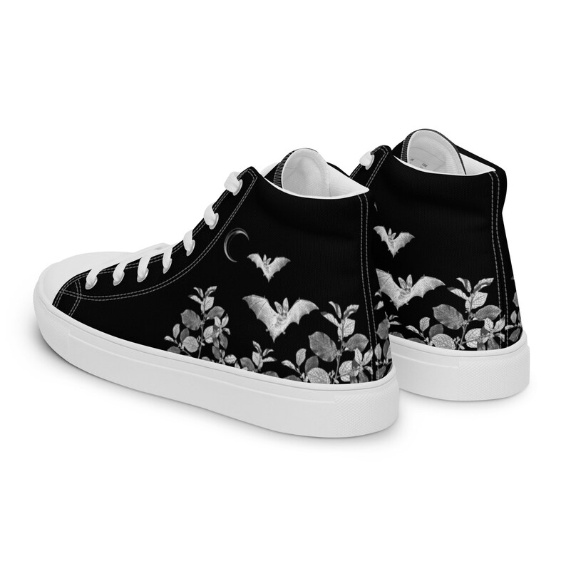 Goth Bat Shoes Women's High Top Sneakers Goth Shoes | Etsy