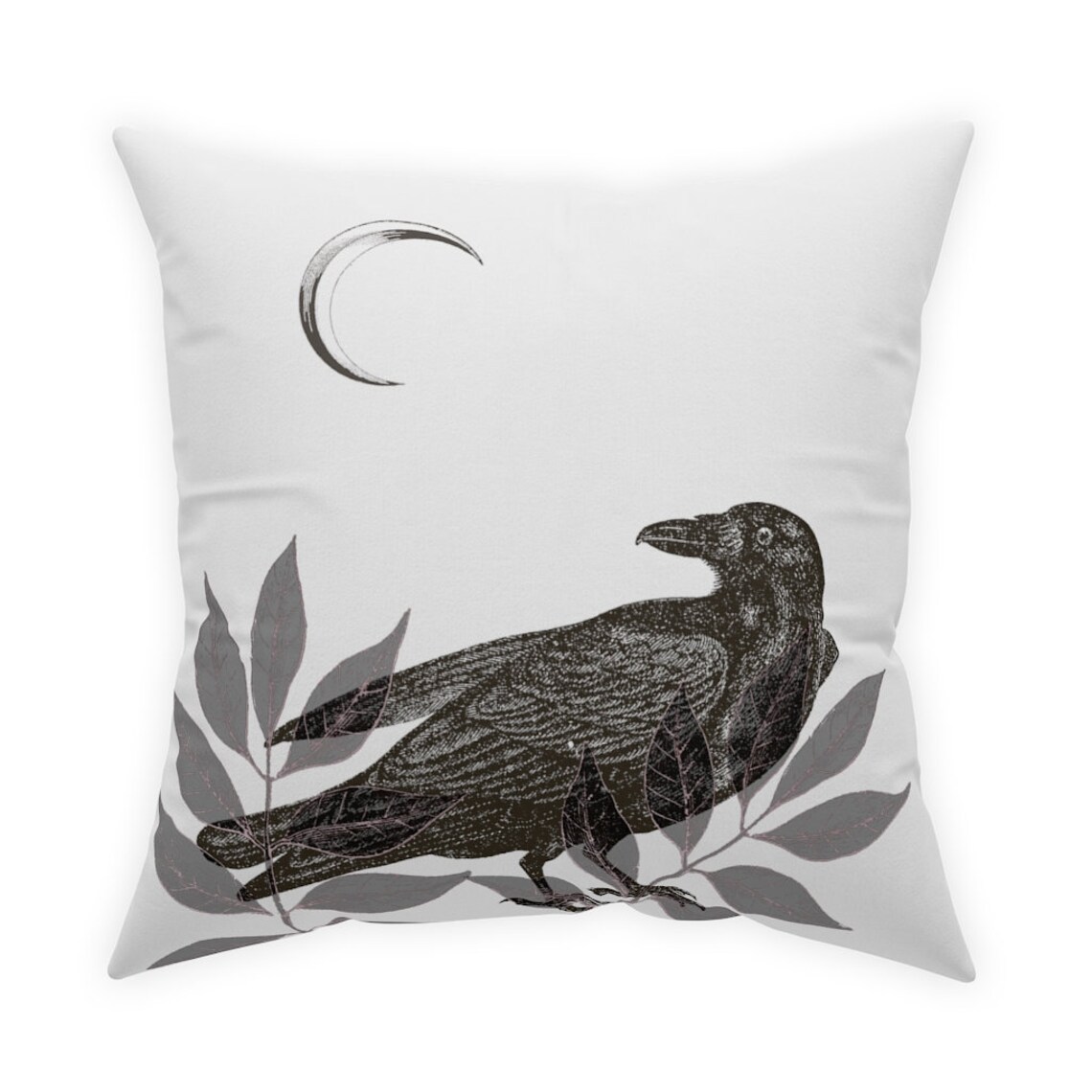Gothic Crow Pillow Gothic Decor Throw Pillow Crow Raven - Etsy