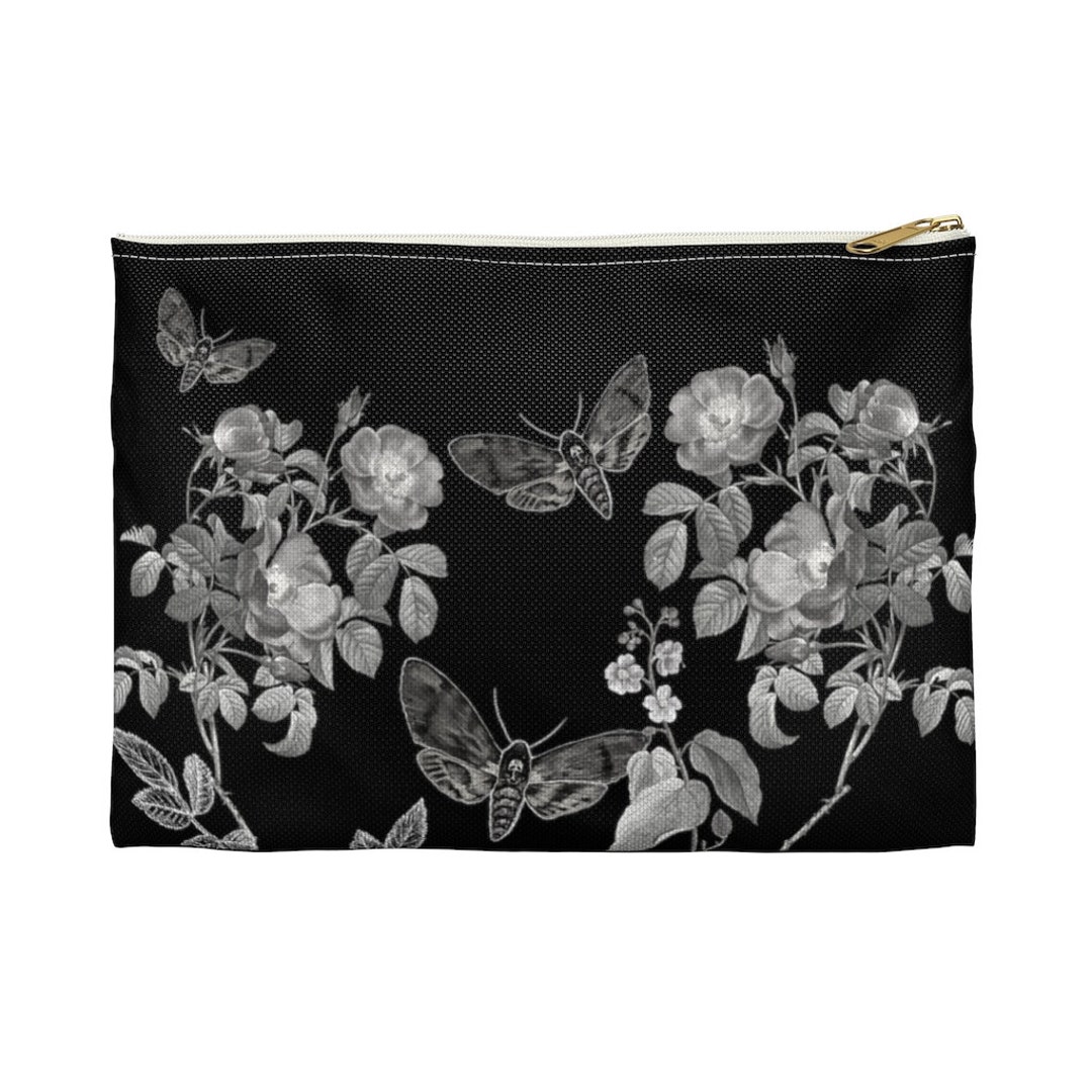 Goth Moth Zipper Pouch Gothic Pencil Case Goth Cosmetic Bag Witchy ...