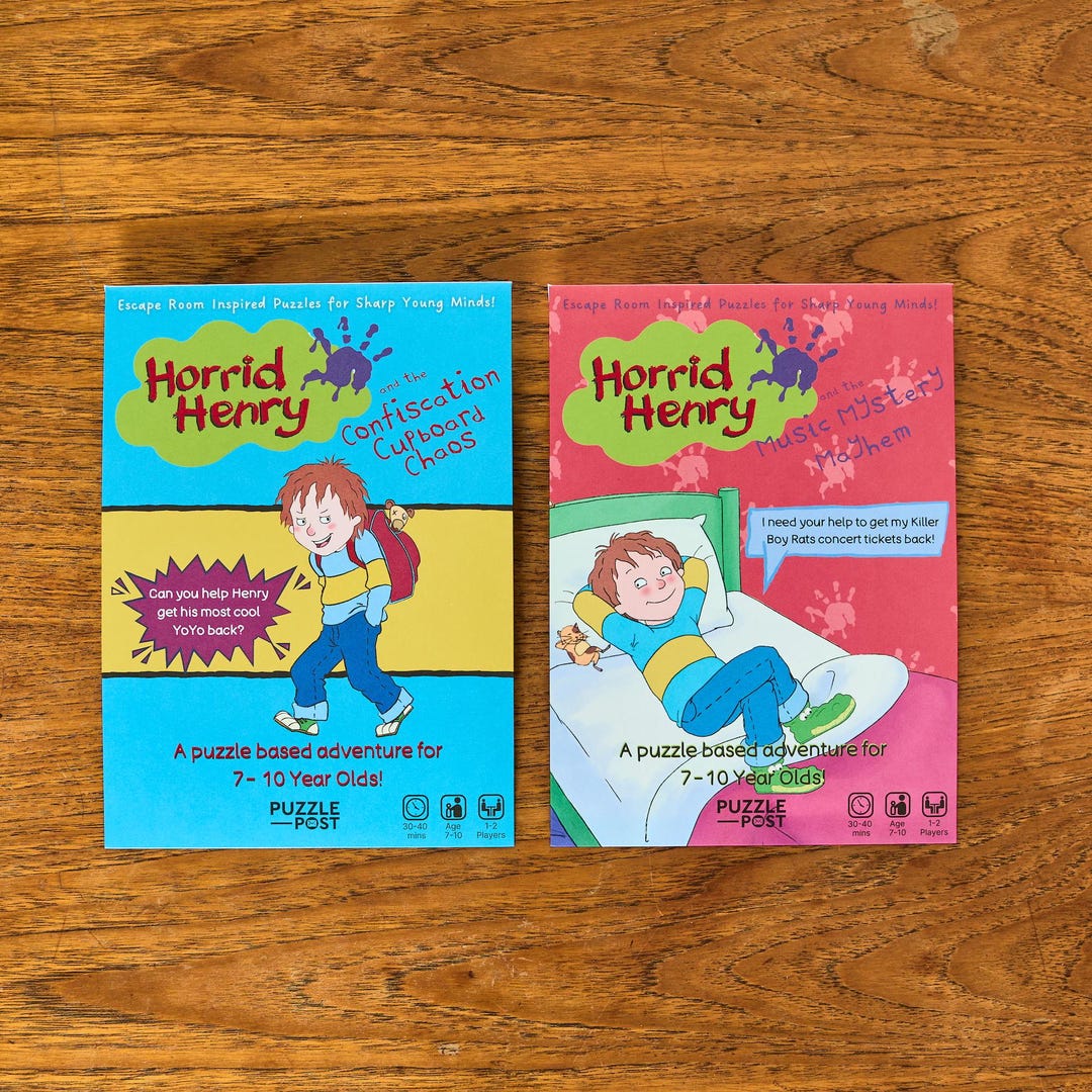 Two Horrid Henry Puzzle Games - Save 10% | Escape Room Game | Birthday ...