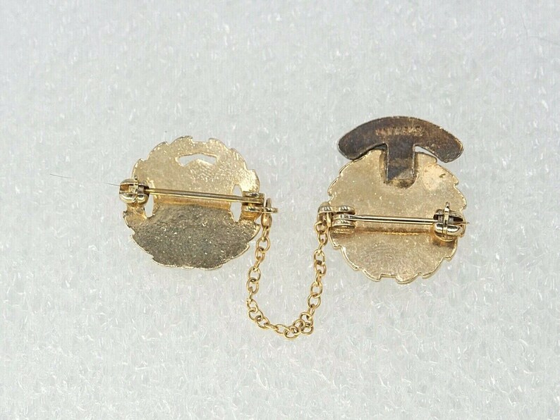 Vintage Fraternal Order of Eagles LA President Double Chained Lapel ...