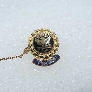 Vintage Fraternal Order of Eagles Conductor LA Dual Chained Pins FOE ...
